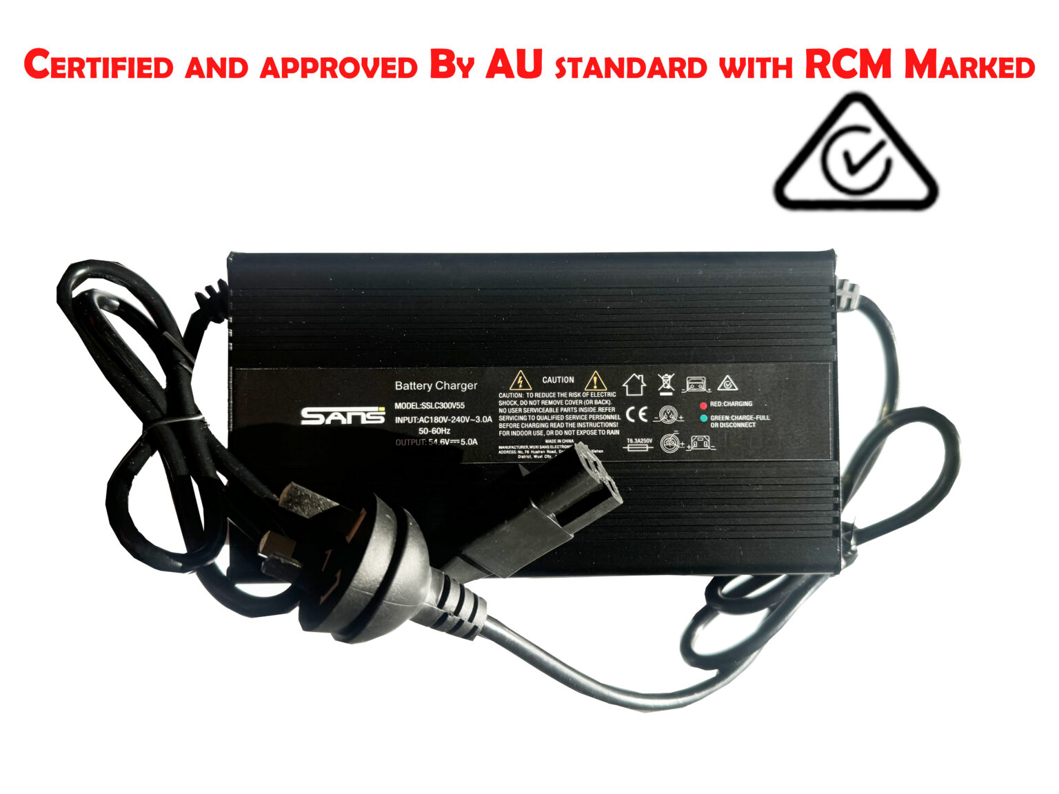 SANS 48V 5A Lithium Battery Fast Charger - E-Bikes World